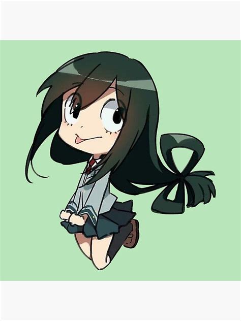 Cute Tsuyu Asui Chibi BNHA Poster By Eidlike Redbubble