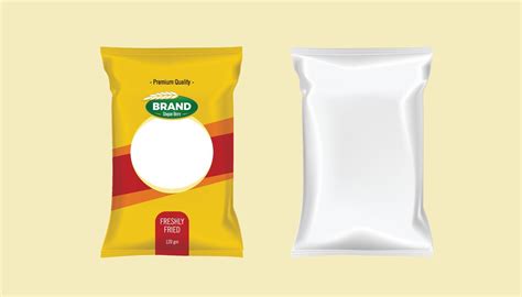 Chips Wrapper Mockup And Design With Brand Logo 63410259 Vector Art At