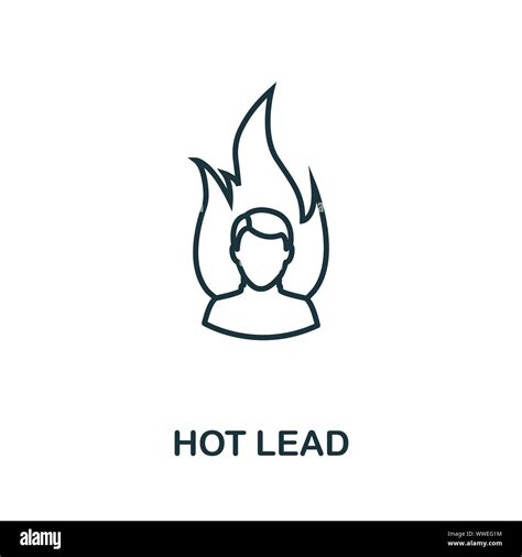 Hot Lead Outline Icon Thin Line Concept Element From Crm Icons