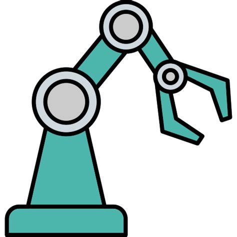 Robotic Arm Generic Thin Outline Color Icon