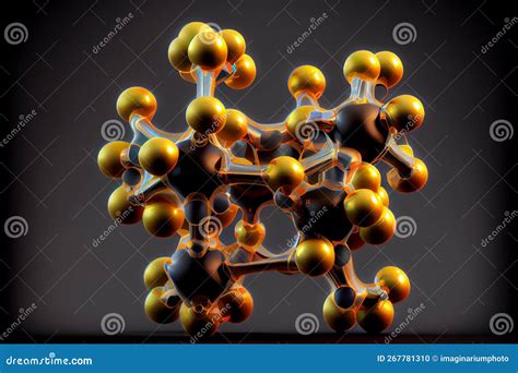 Molecule Model Science Or Medical Background With Molecules And Atoms