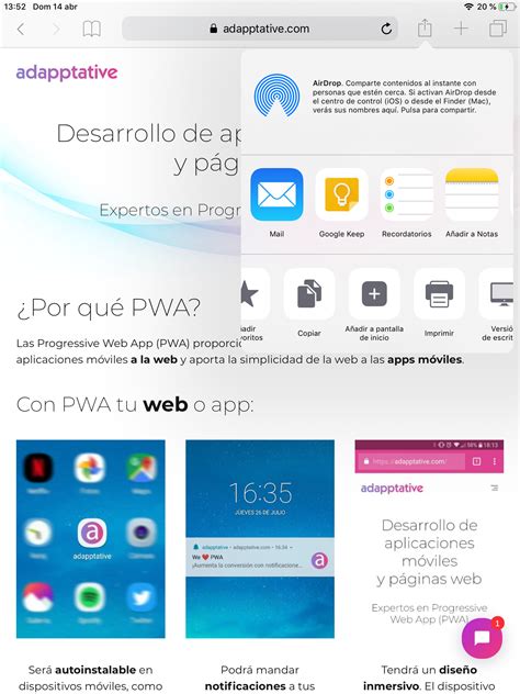 Instalar PWA En IOS Adapptative