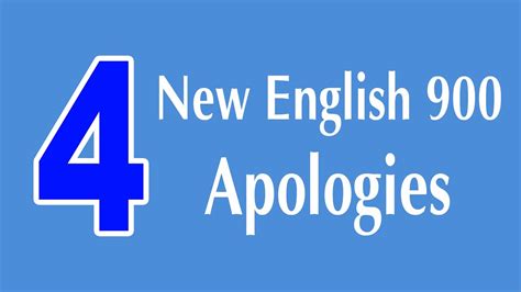 Learning English Speaking Course New English Lesson 4 Apologies
