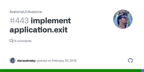 Implement Applicationexit · Issue 443 · Avaloniauiavalonia · Github