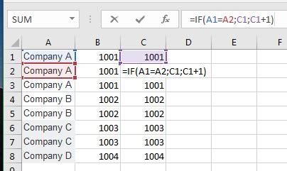 In Excel VBA How Do You Increase A Number In One Column By One Based On The Value Changing In