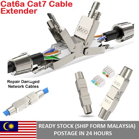 Cat6a Cat7 Cable Extender Junction Adapter Connector Box Rj45 Lan Cable Extension Connector Full