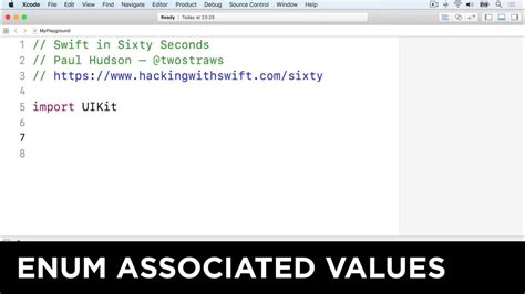 enum associated values swift in sixty seconds youtube