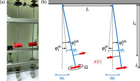 Photograph A And Sketch B Of The Pendula Coupled Via Cubic