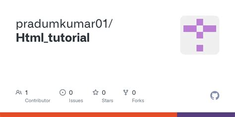 GitHub Pradumkumar Html Tutorial