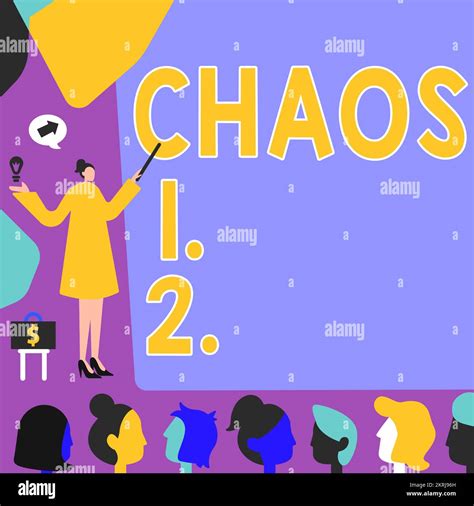 conceptual caption chaos business concept complete disorder and great
