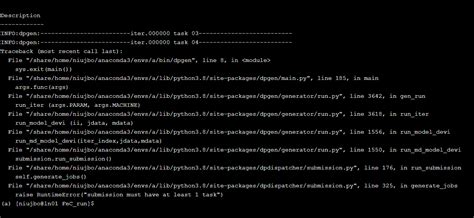 Submission Must Have At Least 1 Task · Issue 1039 · Deepmodeling