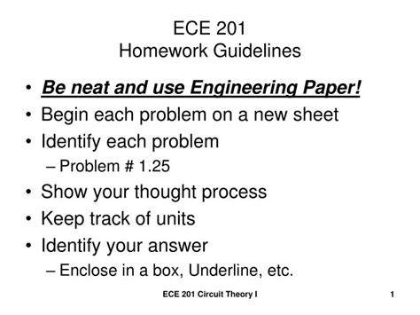 Ppt Ece 201 Homework Guidelines Powerpoint Presentation Free