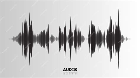 벡터 에코 오디오 Wavefrom 추상 음악 파도 진동 미래의 음파 시각화 합성 음악 기술 샘플 막대로 인쇄 조정 무료 벡터
