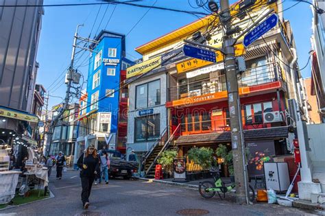 South Korea Seoul Yeonnam Dong Editorial Stock Image Image Of City