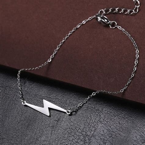 Gold Lightning Bolt Necklace Etsy