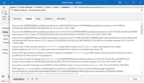 Email Headers Tracing In Outlook 2019 2016 2013