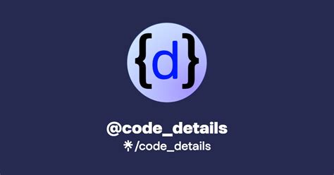 Codedetails Twitter Instagram Tiktok Linktree