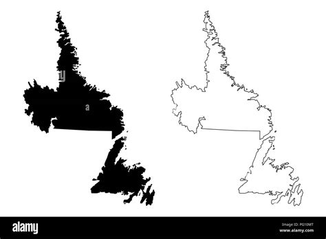 Newfoundland And Labrador Provinces And Territories Of Canada Map
