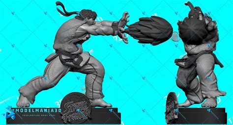Street Fighter Ryu Assembly Figurine 3d Stl File For Printing Etsy