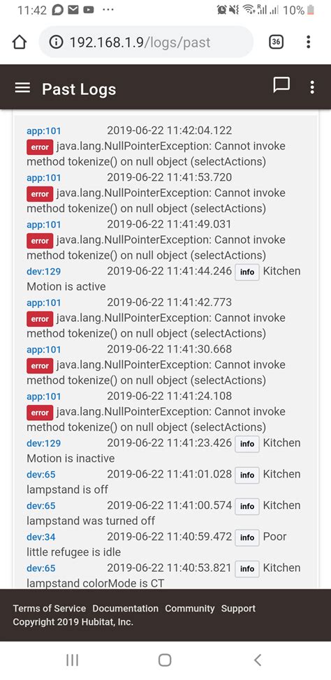 button controller error 🛎️ get help hubitat