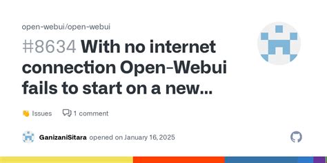 with no internet connection open webui fails to start on a new