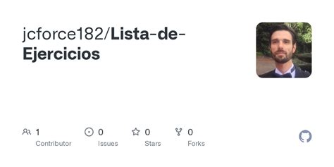 Github Jcforce Lista De Ejercicios
