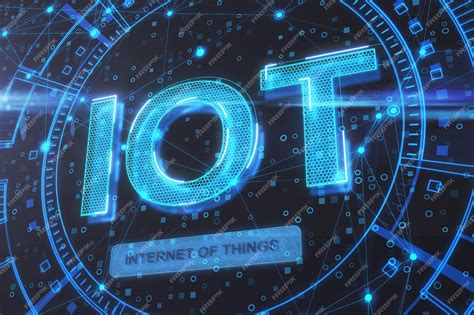 Premium Photo Iot Internet Of Things Concept Iot Word On Abstract Blue Background 3d Rendering