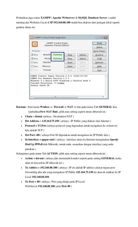Forward Web Local Ke IP Public Menggunakan Mikrotik Pdf