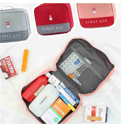 응급 보조 상비용 약통 가방 여행소품 파우치 구급함 보조가방 구급상자 구급키트 상비약 캠핑 체온계 학원 티몬
