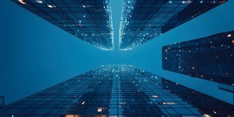 Premium Photo The Intersection Of Iot Networks In Smart Cities Blue