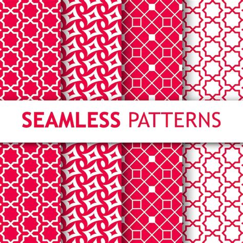 Premium Vector Set Draw Simple Seamless Patterns For Your Fabric And Textile
