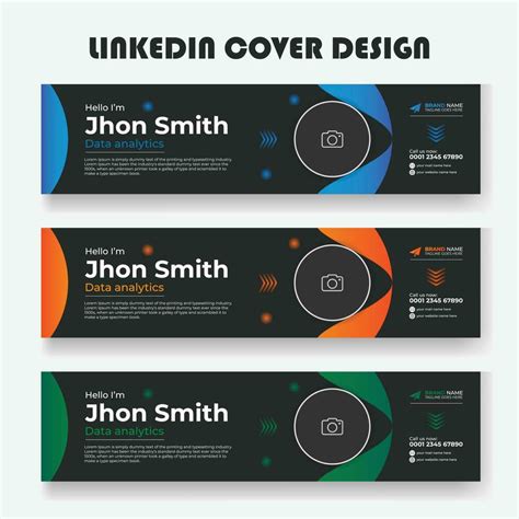 Corporate Linkedin Cover And Banner Design Template Set Background For Linkedin Header