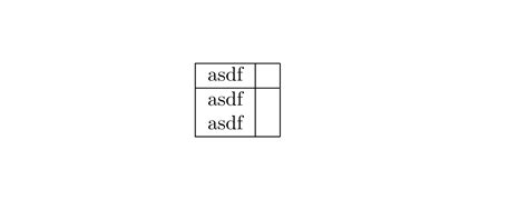 tables vertical padding for multiline cells using varwidth tex
