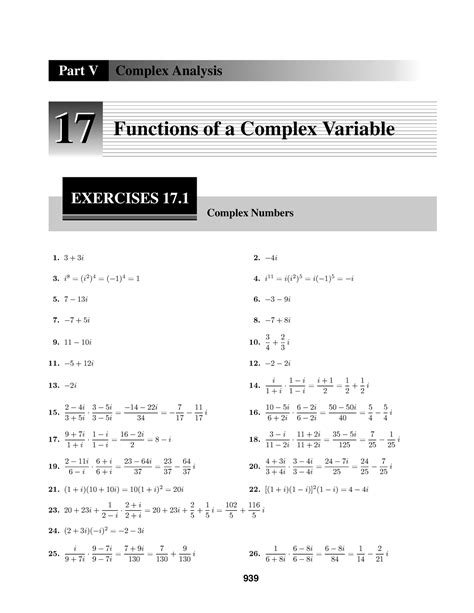 Advanced engineering mathematics 17 - Part V Complex Analysis 1717 ...