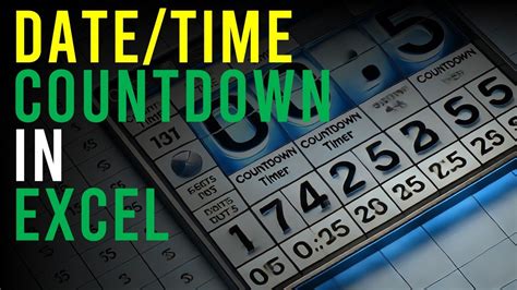 Create A Date And Time Countdown In Excel Youtube