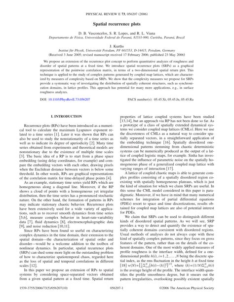 pdf spatial recurrence plots