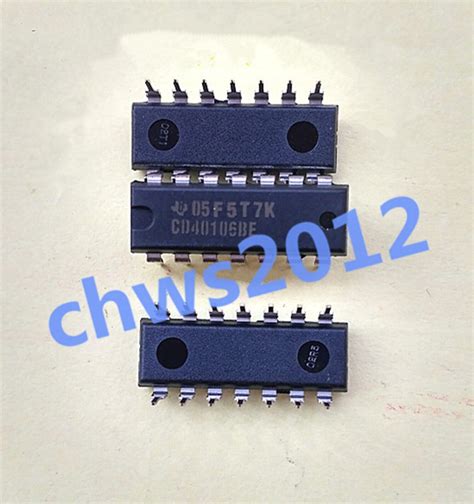 10pcs Cd40106 Cd40106be 40106 Hex Schmitt Trigger New Ebay