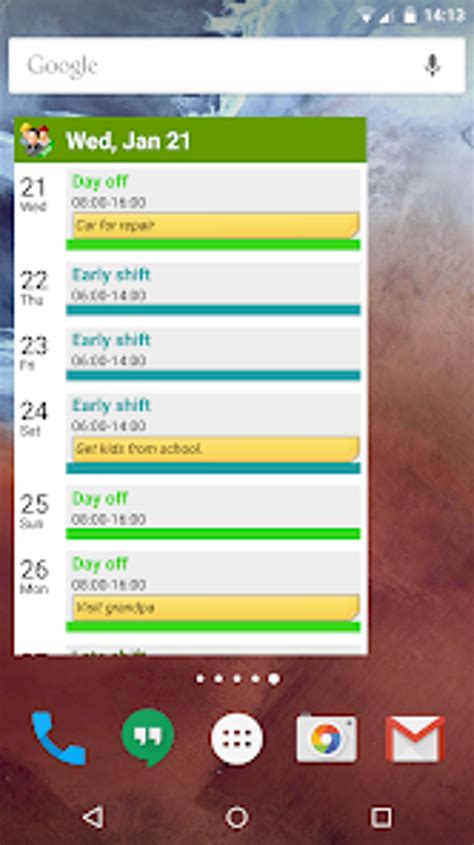 Shift Work Calendar Flexr For Android Download