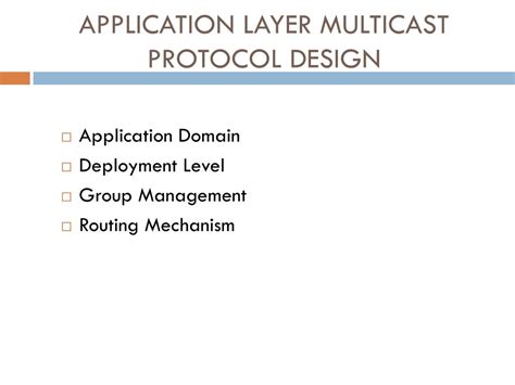 Ppt Application Layer Multicasting Powerpoint Presentation Free