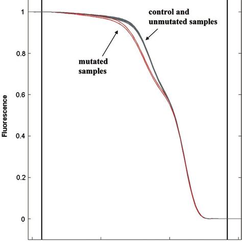 Derivative Melting Curves Of Pcr Products With Mutation R1165c In Download Scientific Diagram