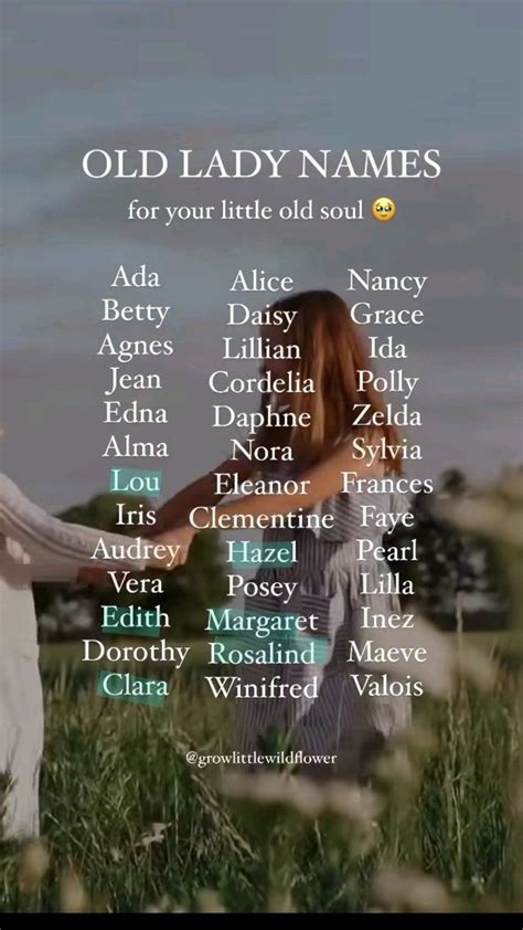Old Unique Names Old Feminine Names Old Soul Names Beautiful Names