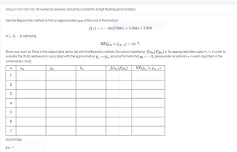 Solved Secant Method All Numerical Answers Should Be