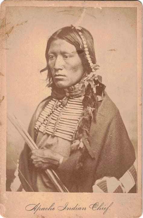 Lot Apache Indian Chief Photographic Portrait