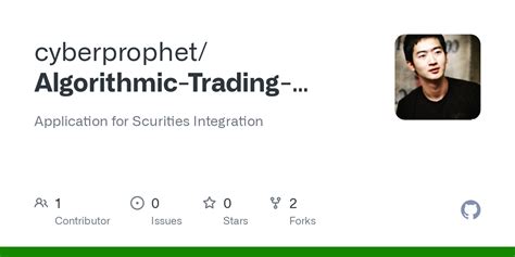 GitHub Cyberprophet Algorithmic Trading DeskTop Application For Scurities Integration