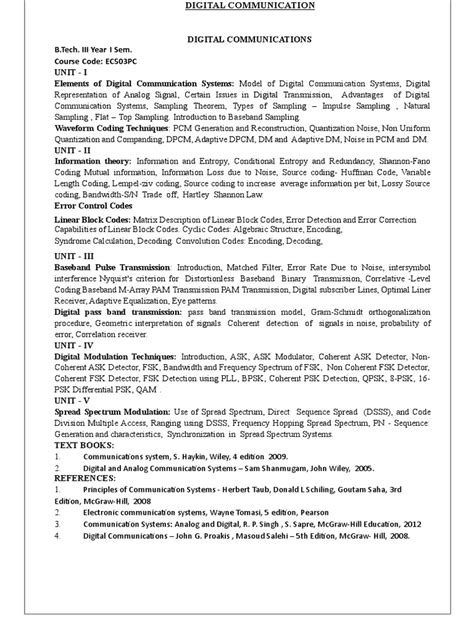 Digital Communication Download Free Pdf Modulation Data Transmission