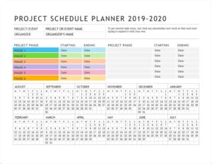 Free Project Schedule Templates In MS Word Word Templates For Free Download