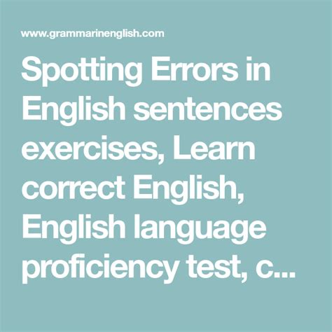 spotting errors in english sentences exercises learn correct english