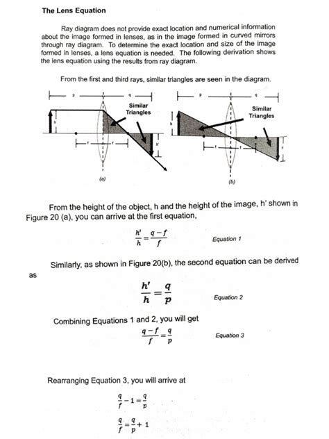 Lens Equation Pdf