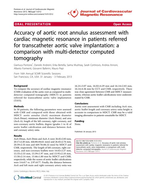 Pdf Comparison Of Accuracy Of Aortic Root Annulus Assessment With