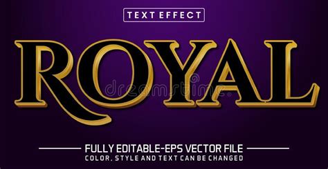 Editable Text Effect Prince Black And Gold Color Gradient Text Style Theme Stock Vector